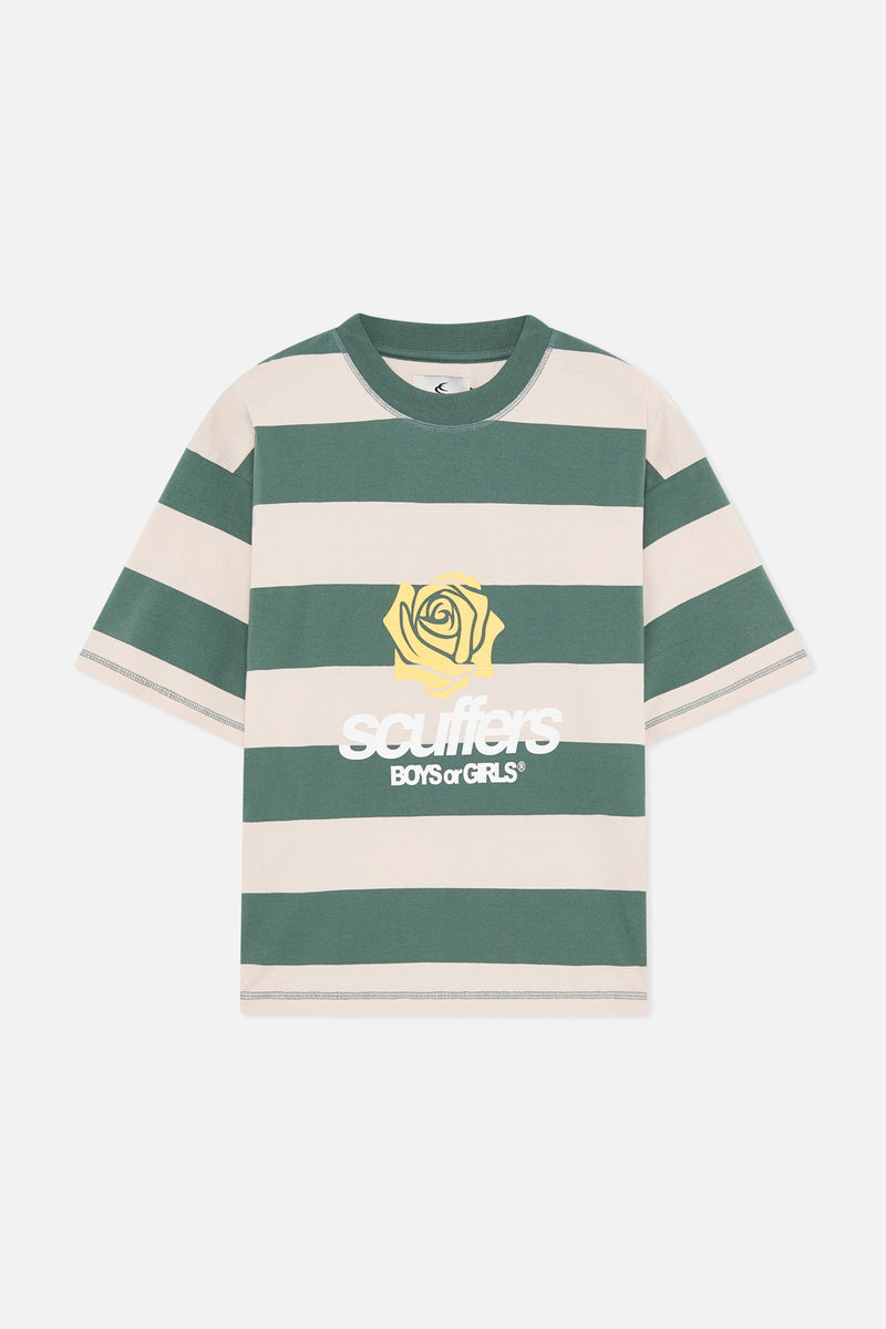 Boy Green Striped T-Shirt – Scuffers
