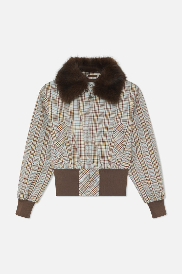Checkered Brown Harrington Jacket – Scuffers