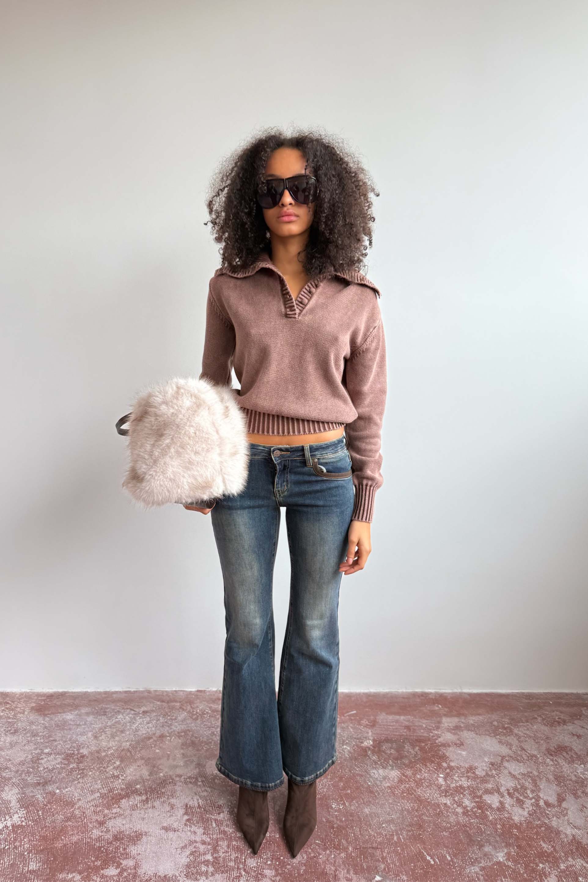 Agnes Brown Knit – Scuffers