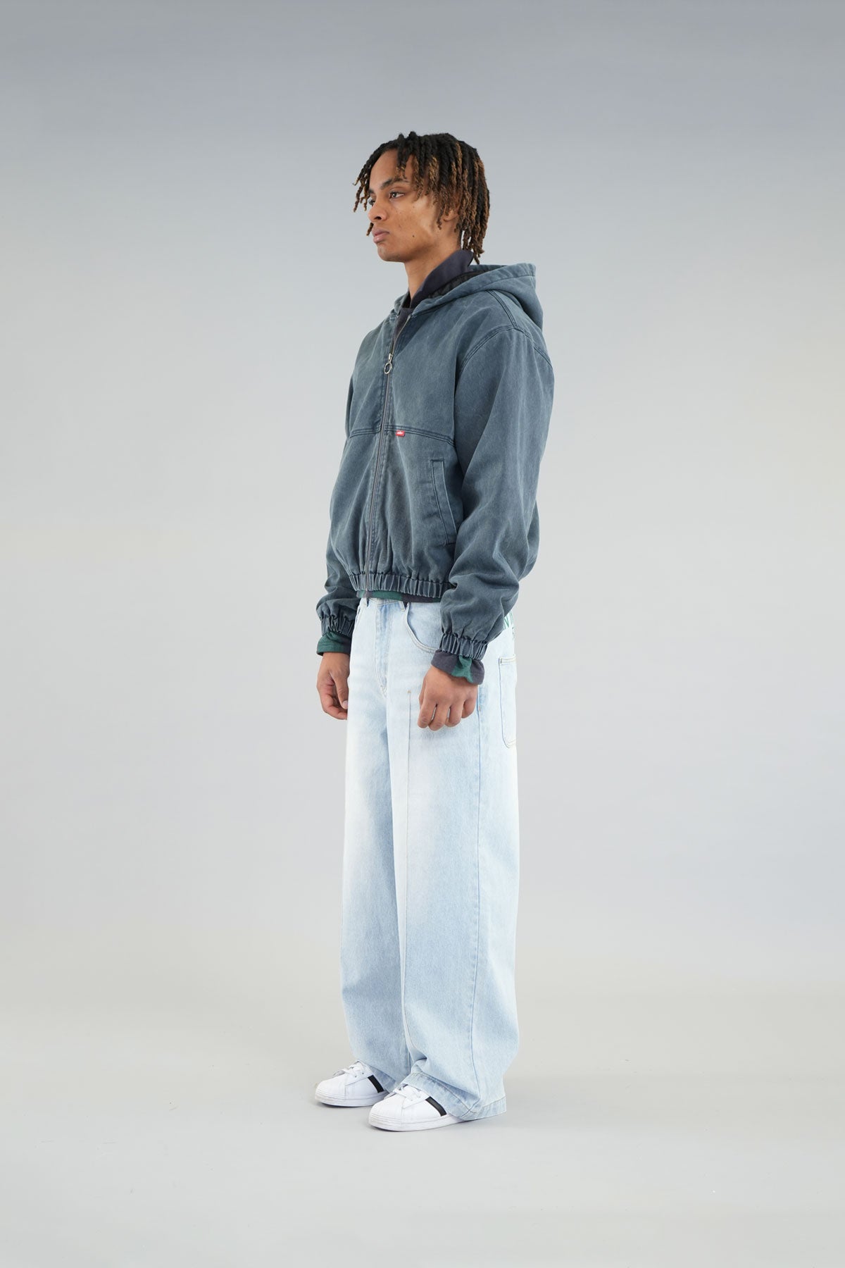 Stained Navy Blue Work Jacket – Scuffers