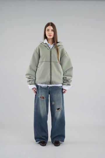 Stained Light Green Work Jacket – Scuffers