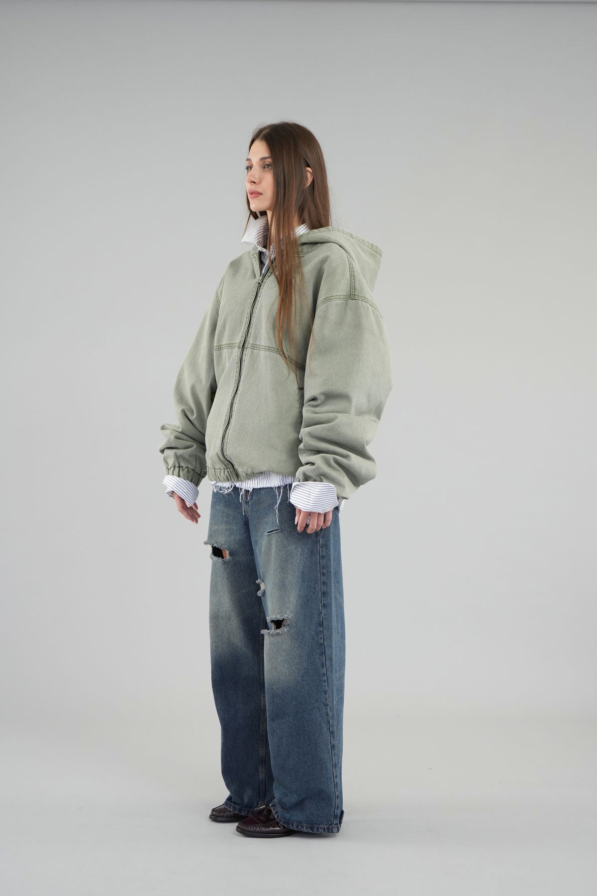 Stained Light Green Work Jacket – Scuffers