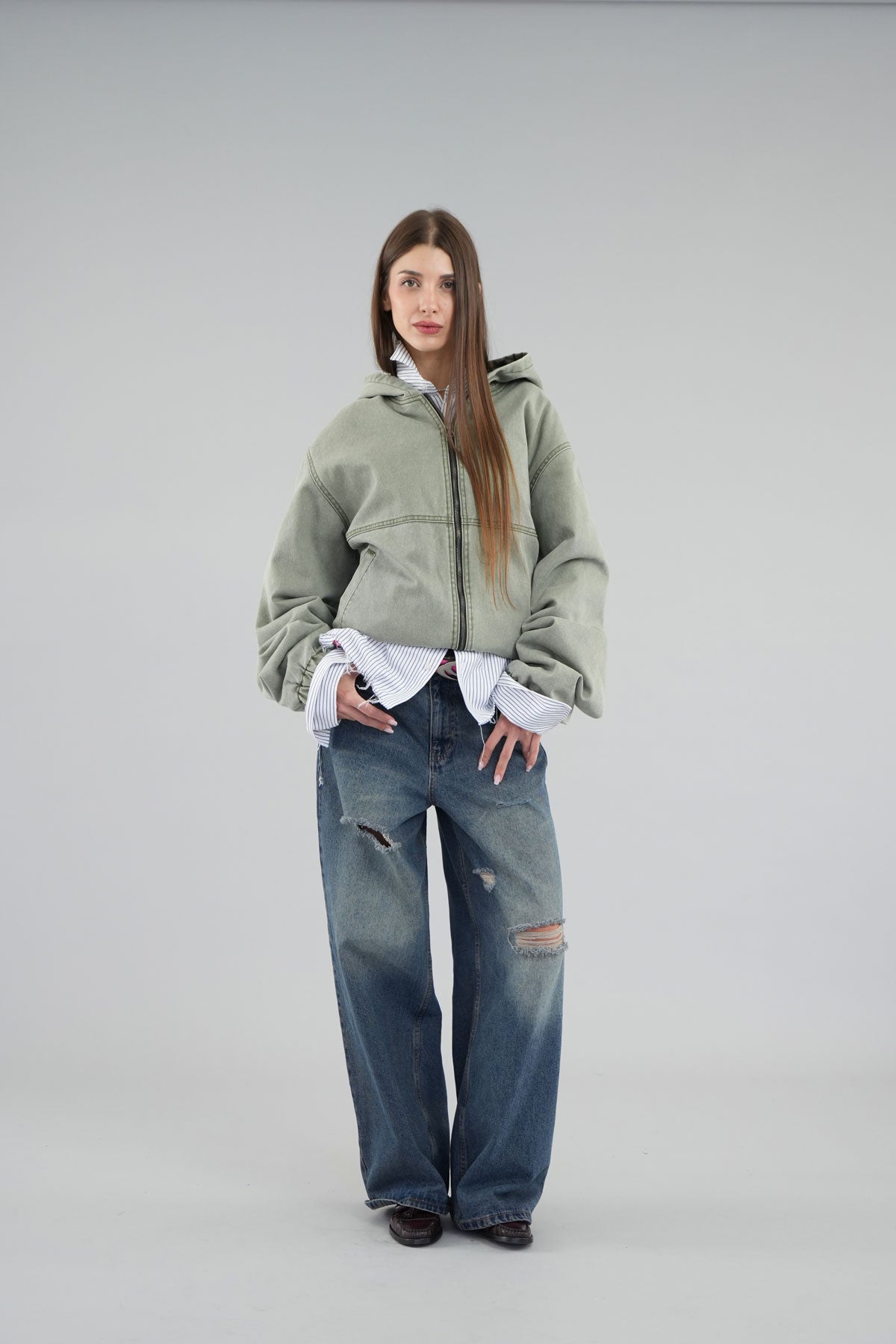 Stained Light Green Work Jacket – Scuffers